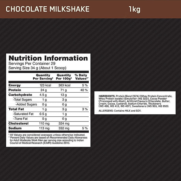 Optimum Nutrition Performance Whey | Chocolate Milkshake | 1 kg ...