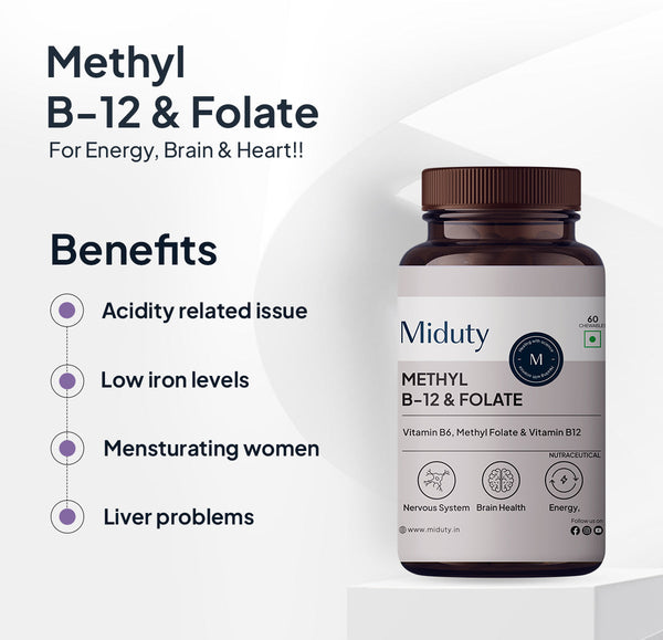Miduty Vitamin B12 60 Tablets - NutraC - Health & Nutrition Store