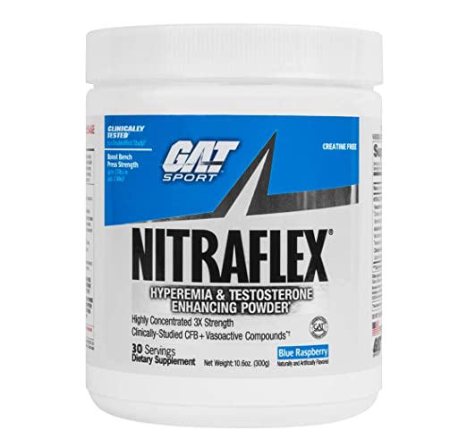 GAT Nitraflex Blue Raspberry 300g - NutraC - Health & Nutrition Store