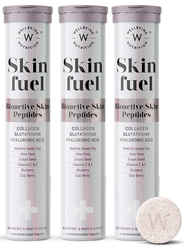 Wellbeing Nutrition Skin Fuel | 15 Effervescent Tablets Pack Of 3 ...
